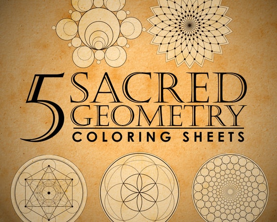 Sacred Geometry Coloring Sheets: Beautiful Fractals and | Etsy