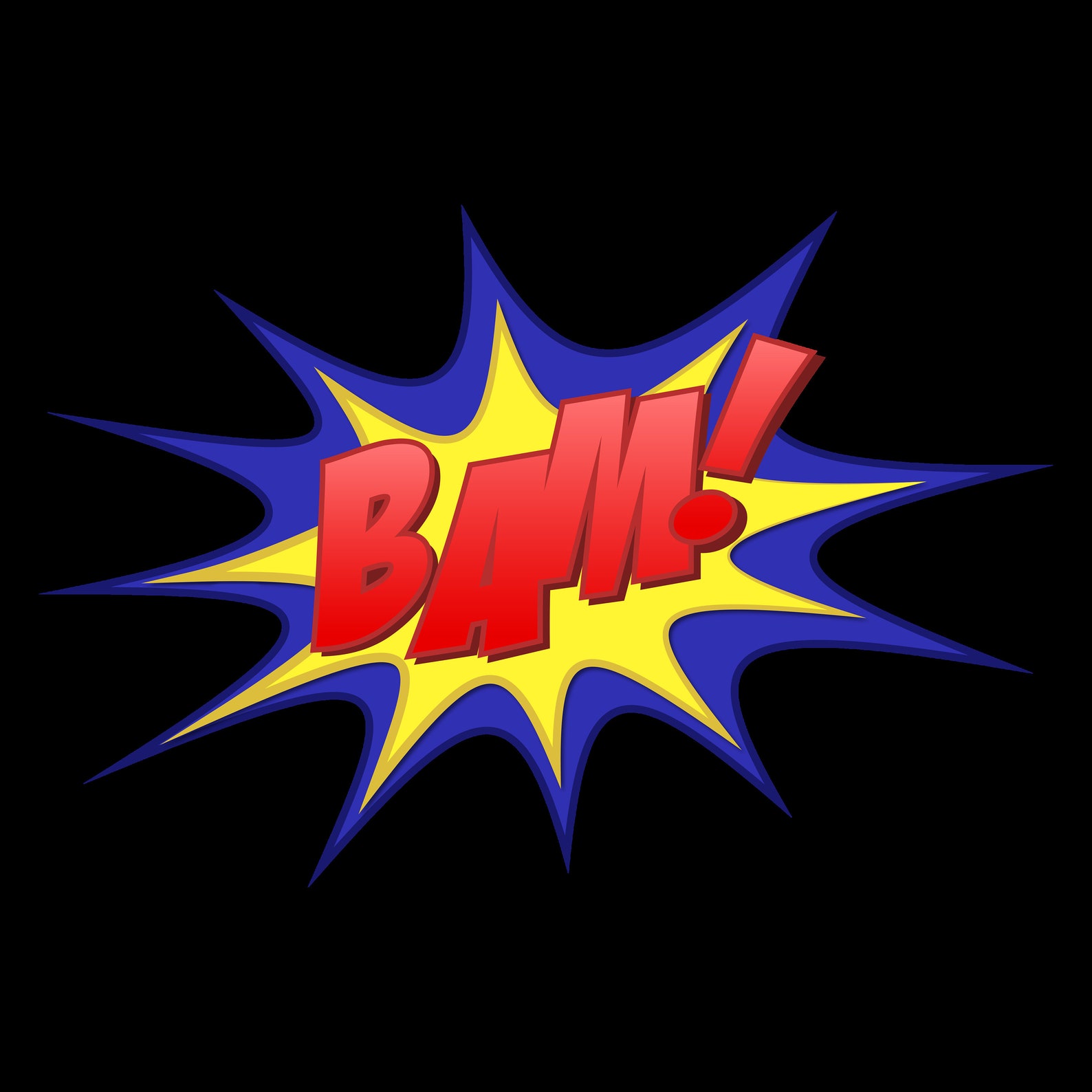 Comic Book Art Action: Exploding Sound Effects Clipart in PNG and PDF ...