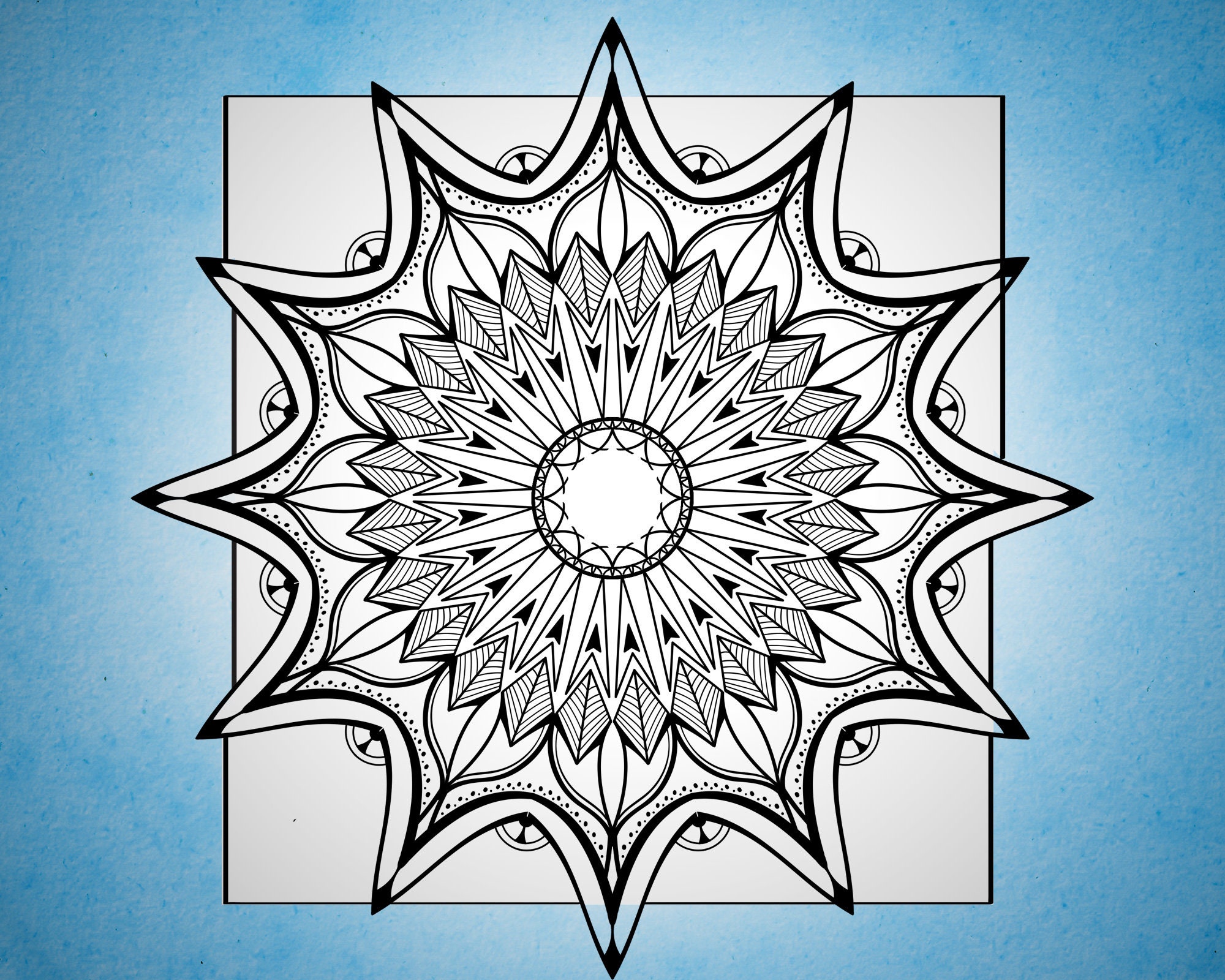 Printable Mandala Coloring Sheets: Adult Coloring Book for Stress ...