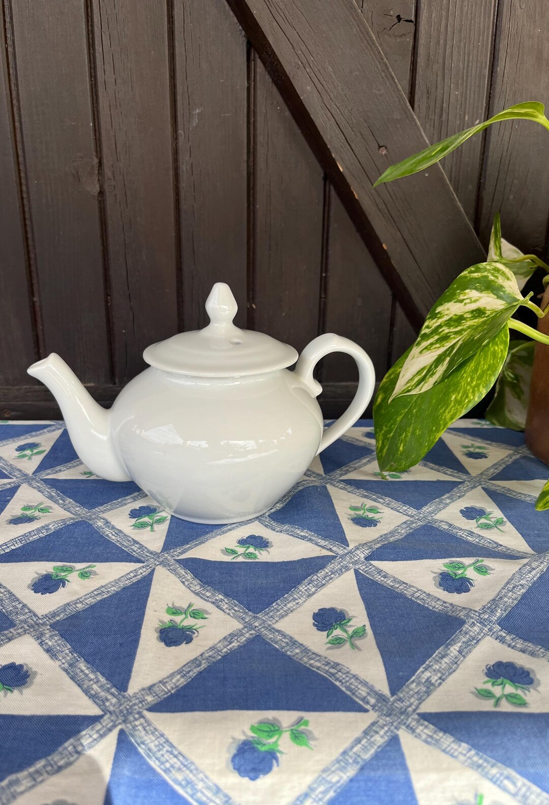 Apilco Small White Teapot. Tea for Two. French Drink Ware. Kitchen and ...