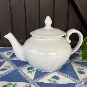 Apilco Small White Teapot. Tea for Two. French Drink Ware. Kitchen and ...