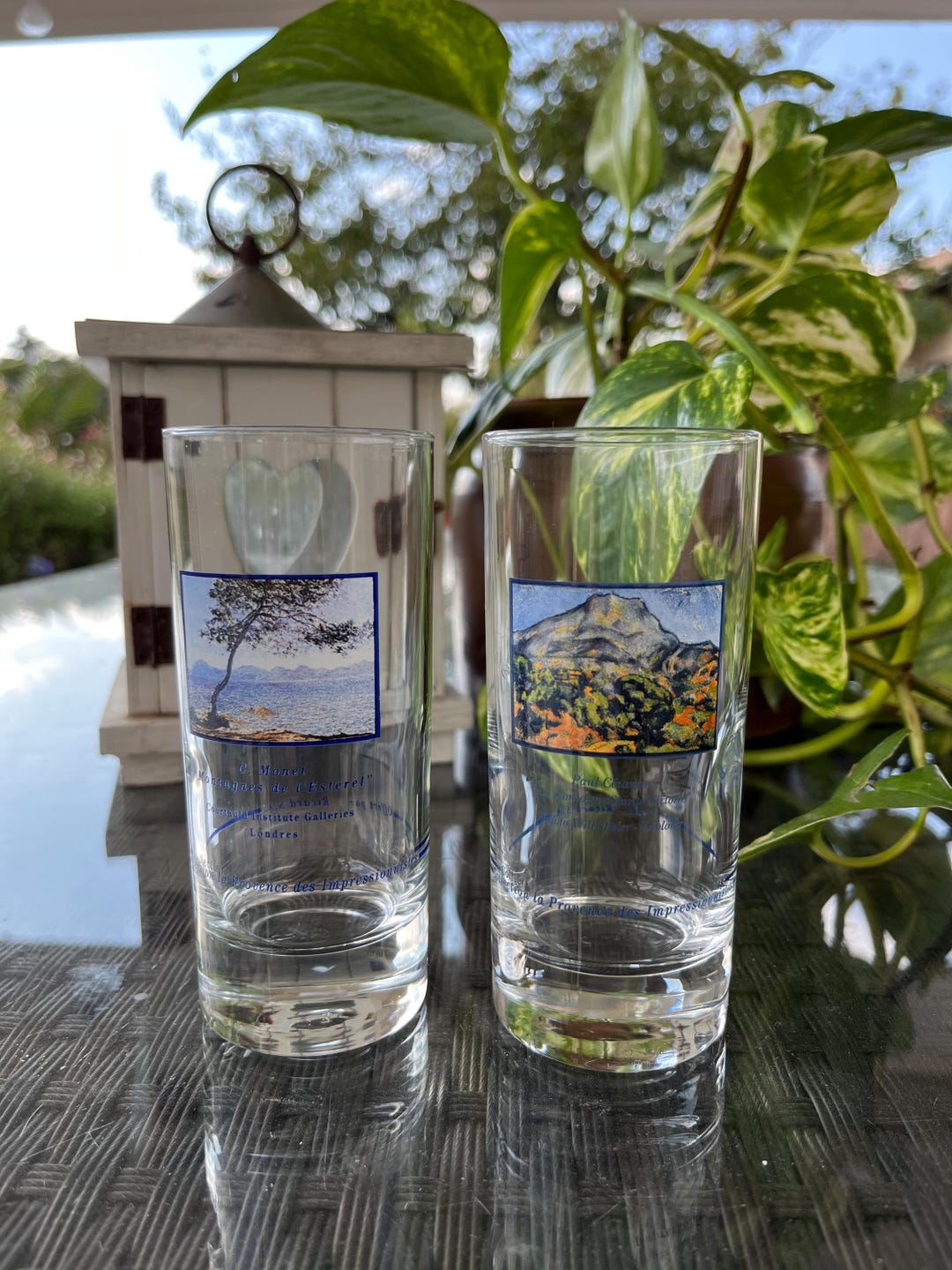 Ricard Impressionist Glass Set: Monet & Cézanne Designs - Etsy