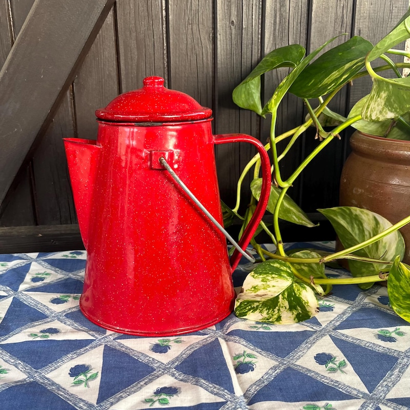 Enamel Coffee Pot - Etsy