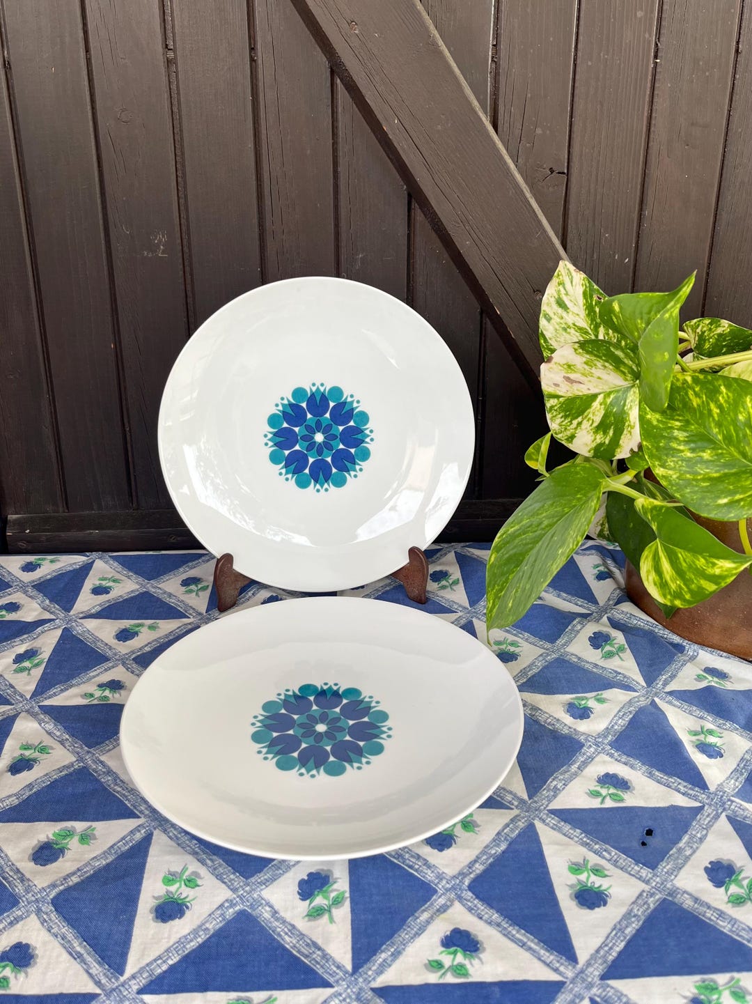 Two Vintage Thomas Rosenthal Germany Pinwheel Dinner Plates. Mid ...