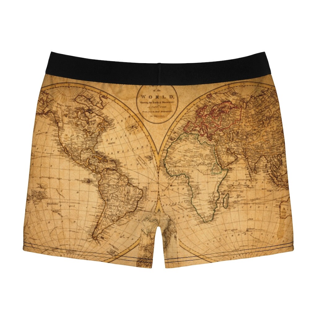 Time to Travel Boxers Map of the World Men's Boxer Briefs | Etsy