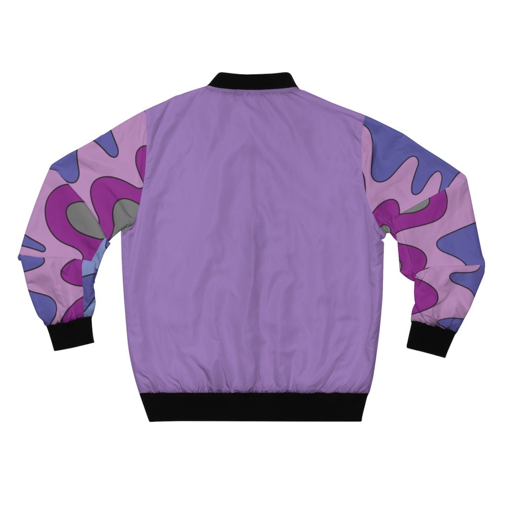 Purple Wave Jacket, Retro Style Inisex Jacket, Pop Art Bomber Jacket ...