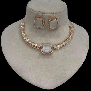 Gold Uncut Polki Hasli Set Amarpali-inspired Moissanite Polki Kundan ...