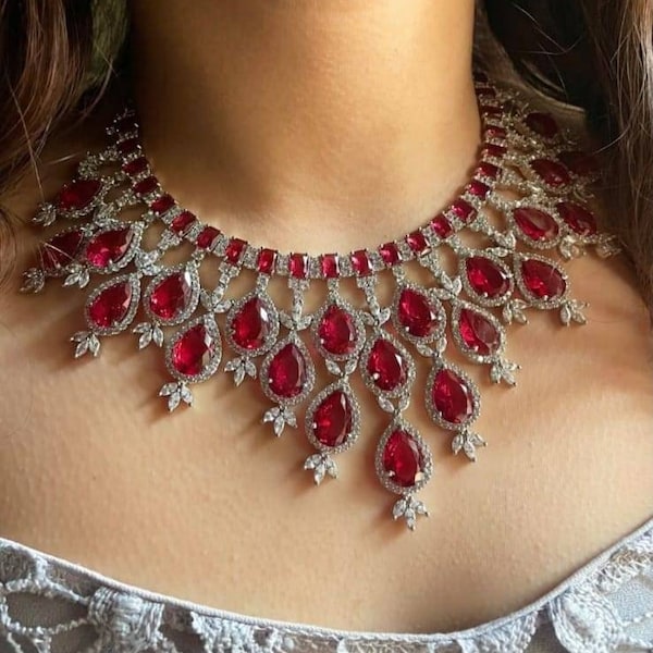 Indian Ruby Necklace - Etsy