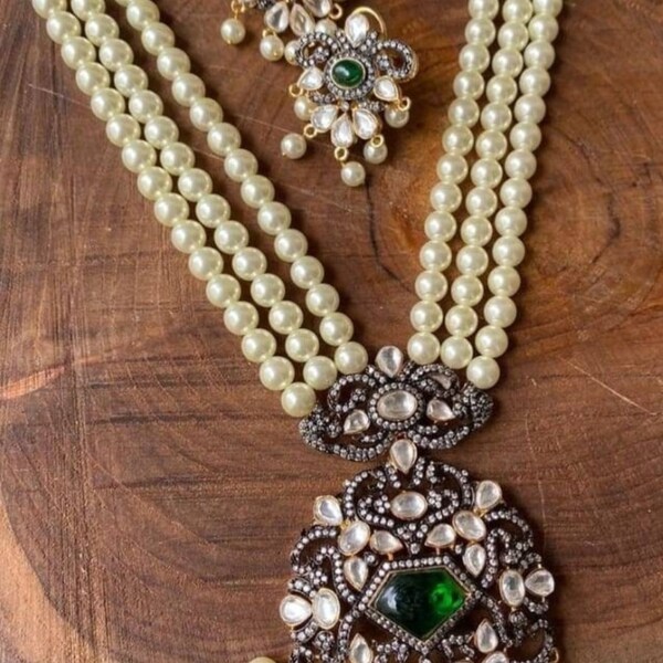 Pakistani Long Pearl Necklace - Etsy