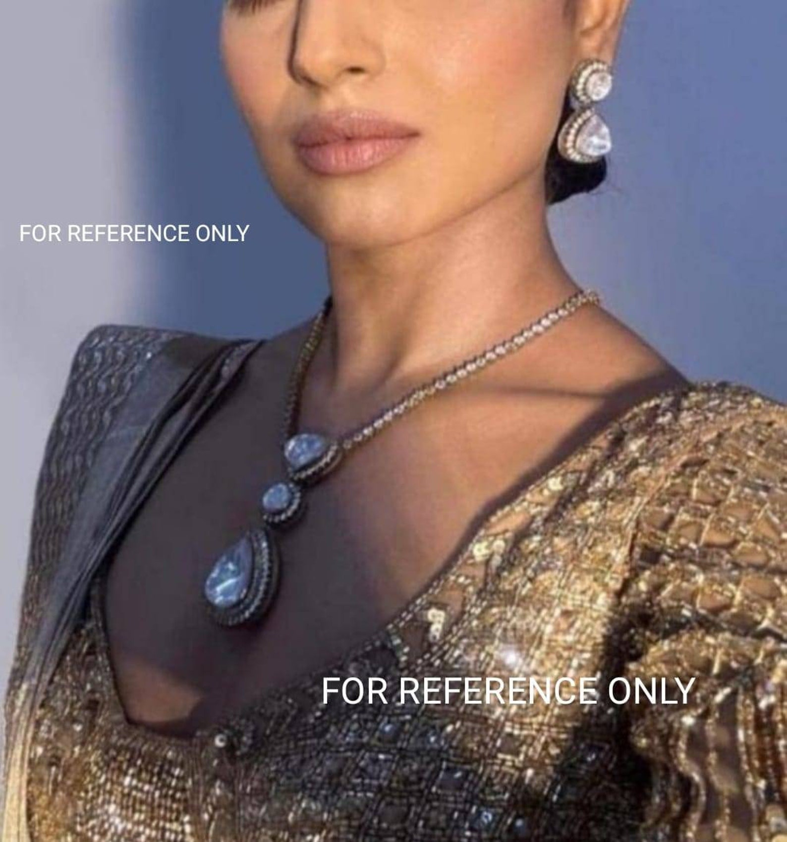 Sabyasachi Inspired Moissanite Kundan Pendant With Earrings Indian ...