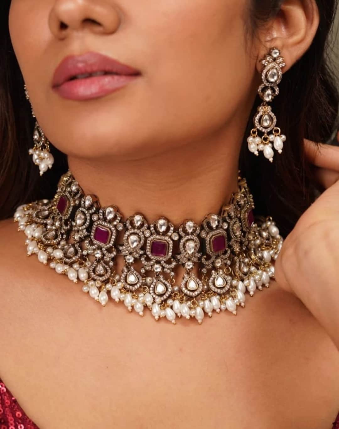 Fine Ruby Victorian Choker Sabyasachi Choker Sabhyasachi Necklace ...