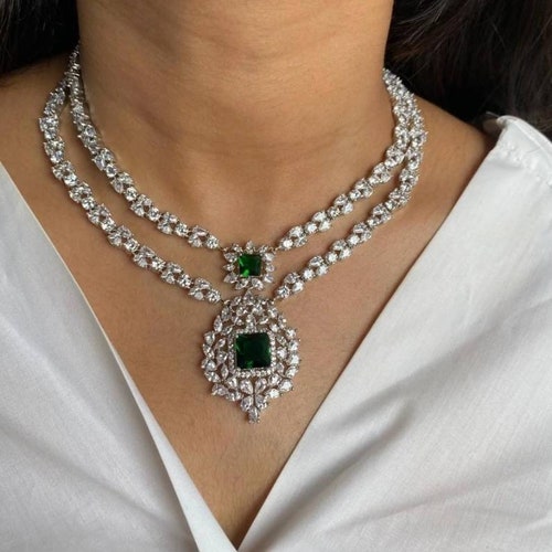 Ruby Diamond Necklace Indian Jewelry Pakistani Jewelry | Etsy