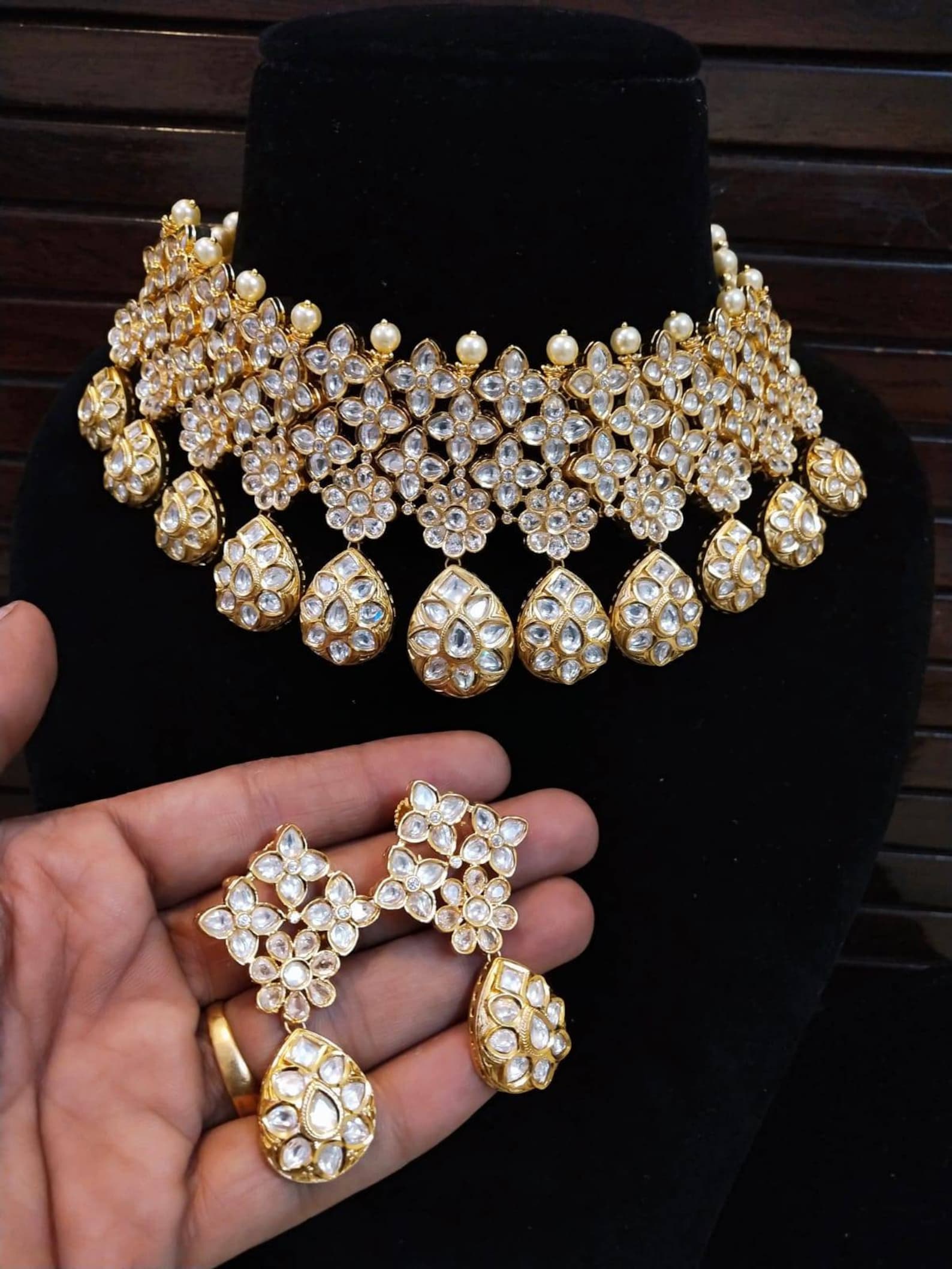 Gold Plated High Quality Uncut Kundan Polki Bridal Kundan | Etsy