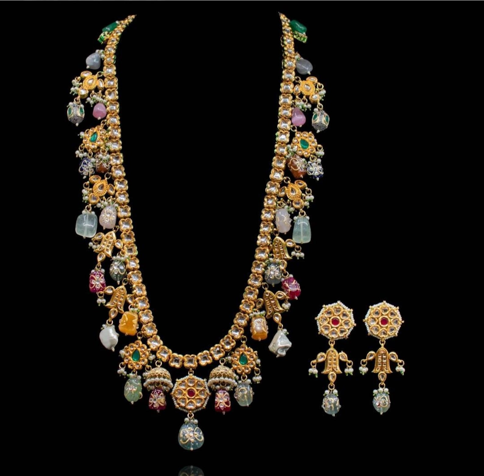 Designer Kundan Haar/tanjore Kundan Jewelry/sabyasachi - Etsy