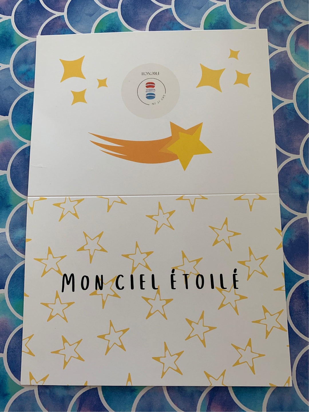 Mon Ciel Etoile / My Starry Sky French Greeting Card Custom Made 5x7 ...