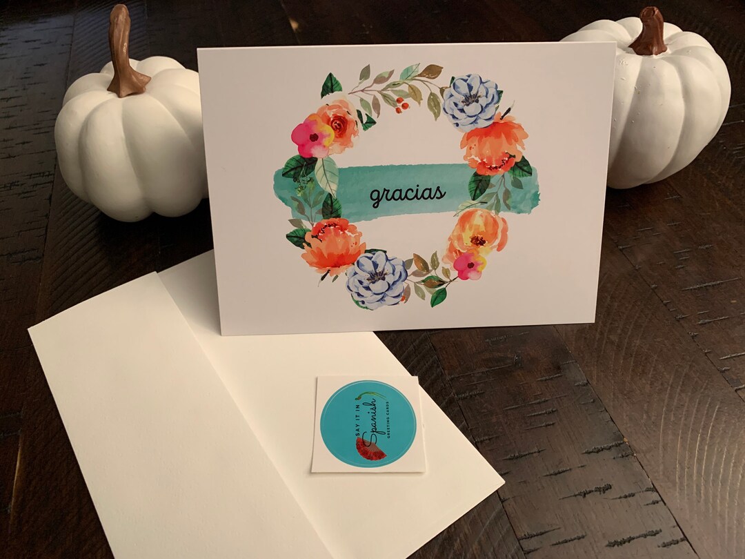 Gracias / Thank You Spanish Greeting Card Custom Made - Etsy