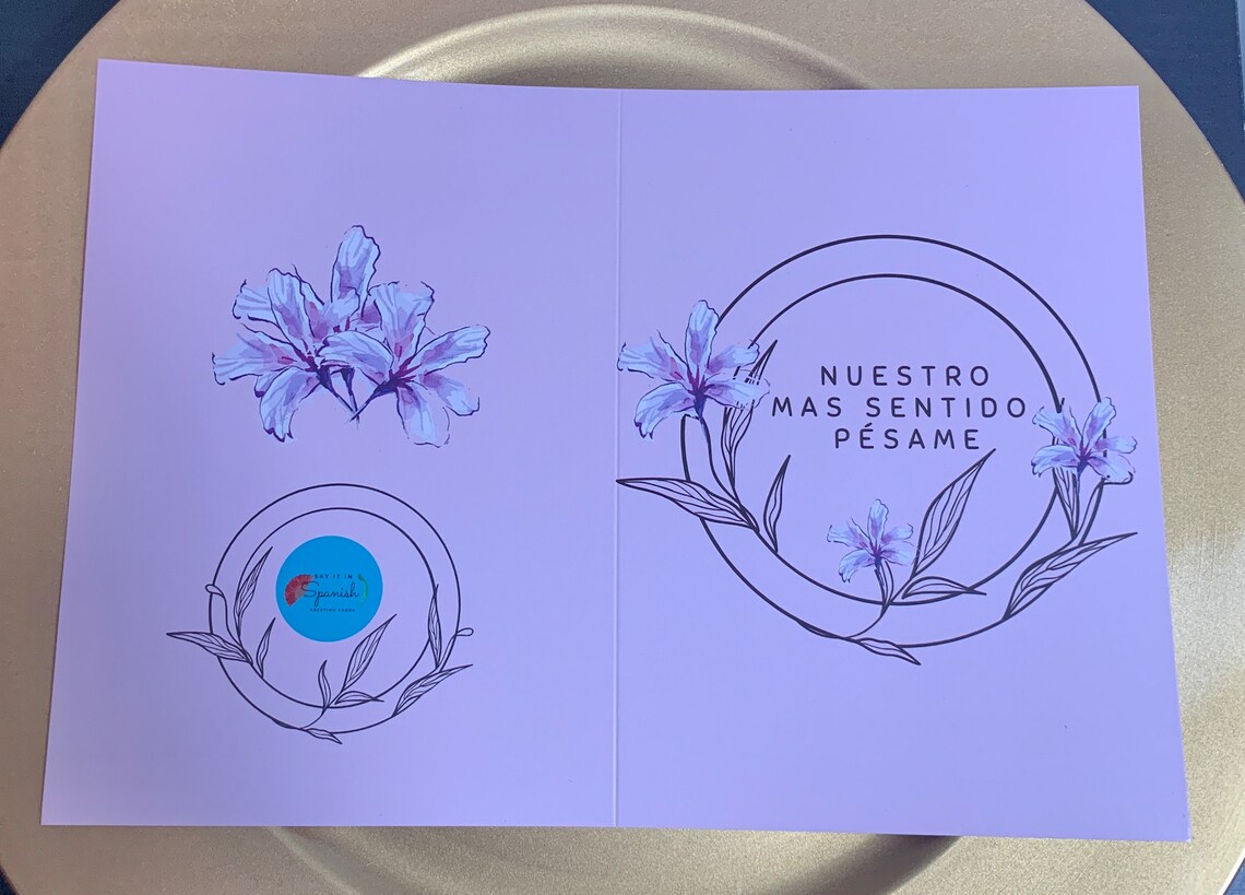 Nuestro Más Sentido Pésame / Our Most Heartfelt Condolences - Etsy