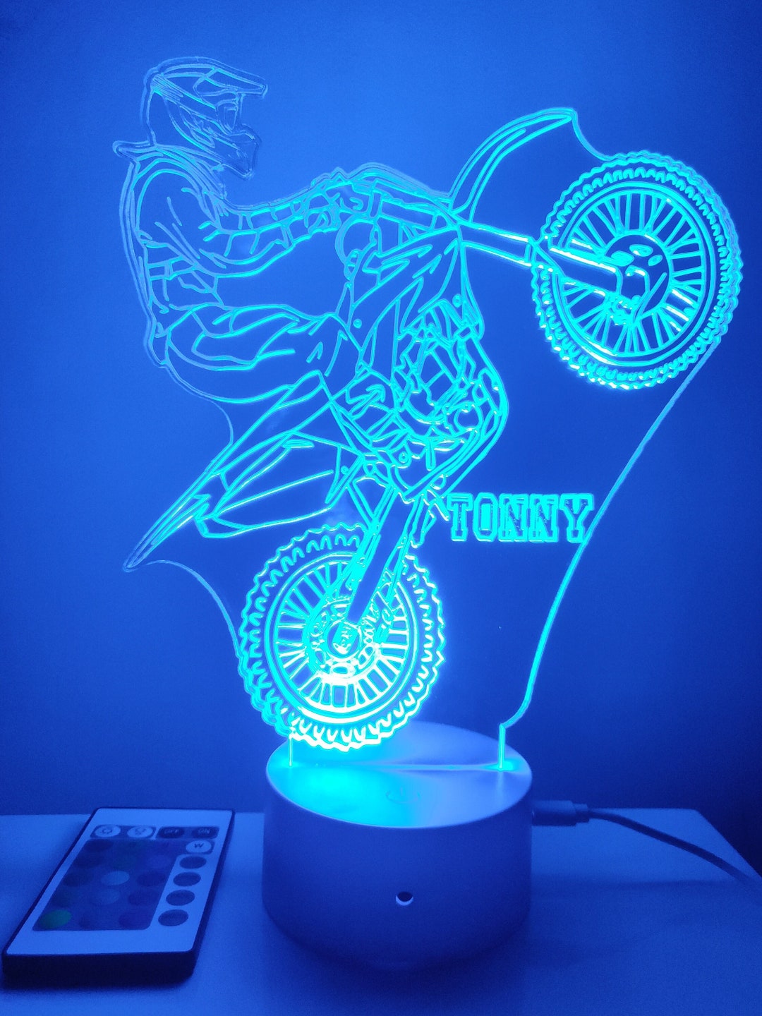 Customizable Motocross Lamp - Etsy