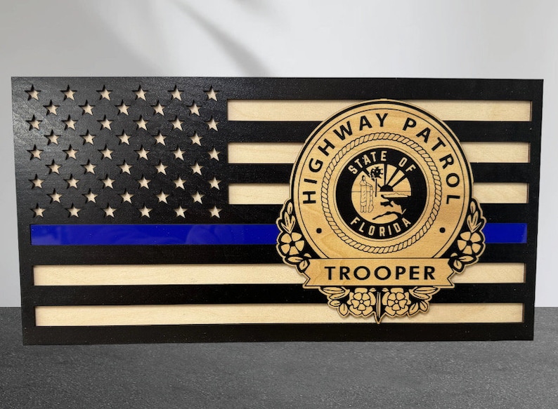 Florida Highway Patrol Badge Flag - Etsy