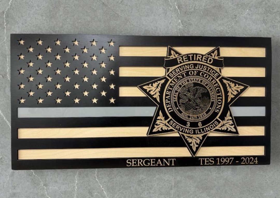 Illinois Department of Corrections Badge Flag - Etsy