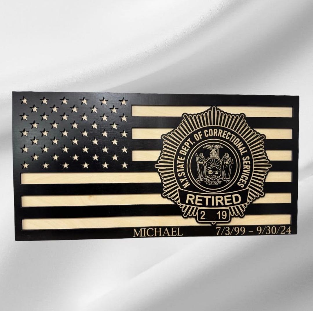 New York State Corrections Badge Flag - Etsy