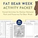 Fat Bear Week Activity Worksheets for Kids - Etsy
