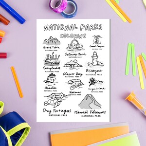 National Parks Coloring Page NPS Color Sheet for Kids Activities ...