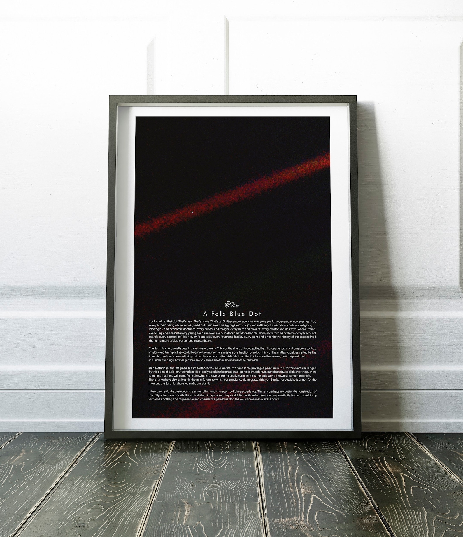 Carl Sagan The Pale Blue Dot Print Full Quote Poster Print | Etsy