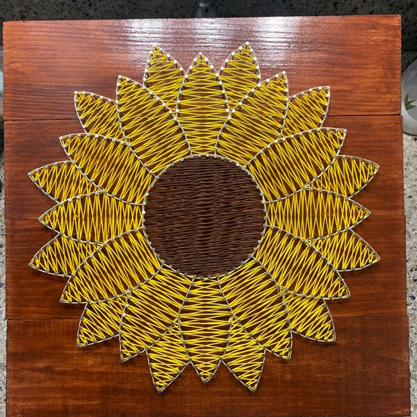 Sunflower String Art - Etsy