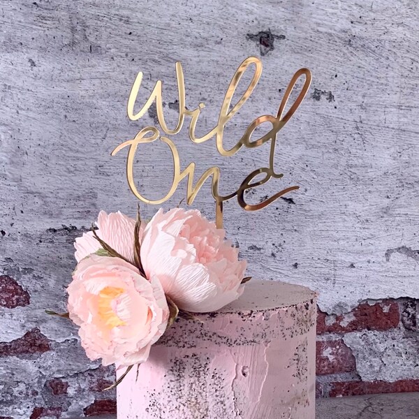 Gold Wild One Cake Topper - Etsy