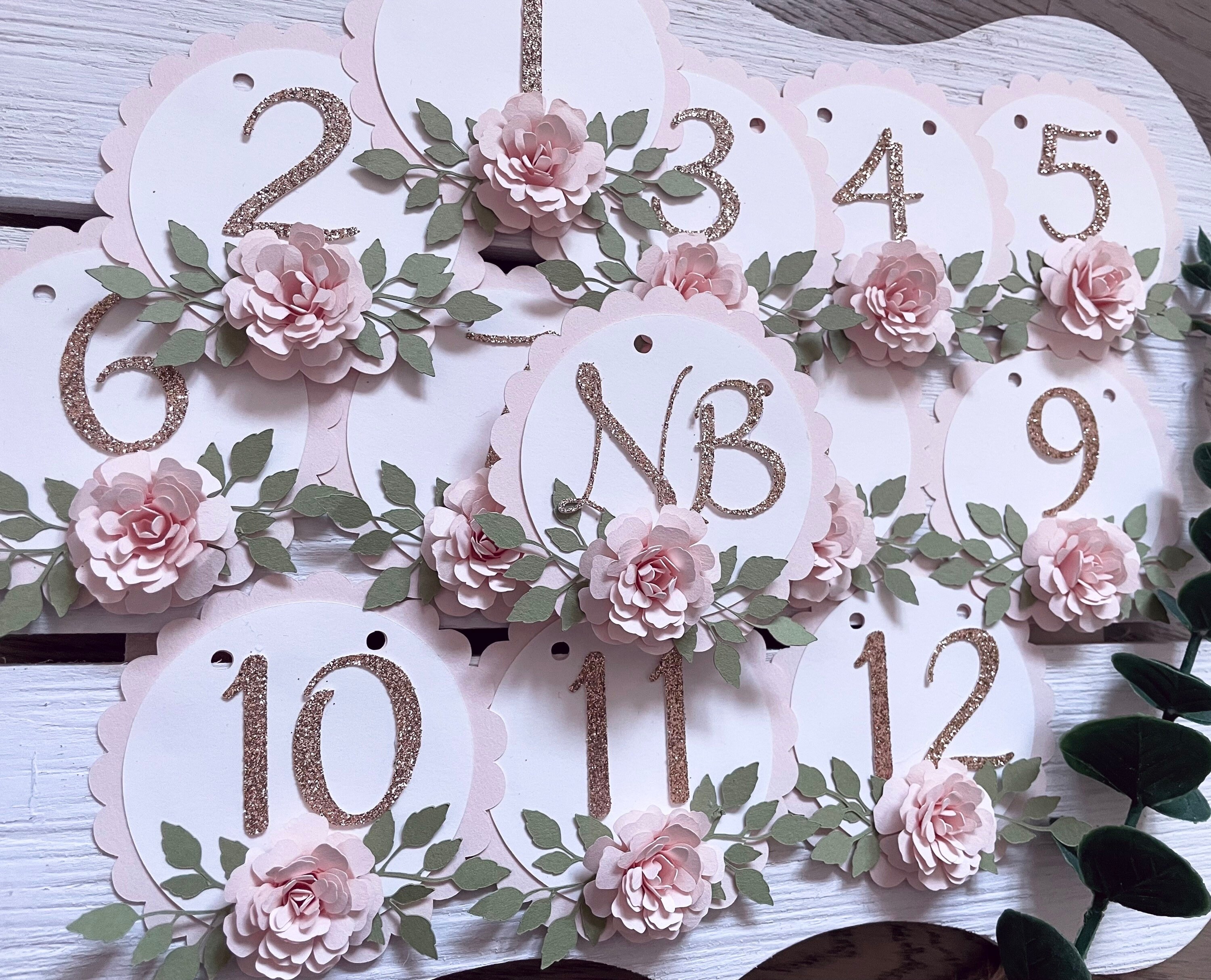 First Year Monthly Milestone Photo Banner Floral Banner | Etsy