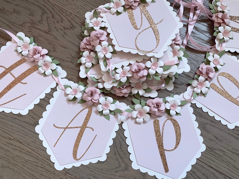 Blush 1st Birthday High Chair Banner ONE Banner Baby Girl - Etsy