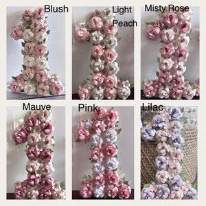 Floral Number 1: Handmade Paper Flower 1st Birthday Decor - Etsy