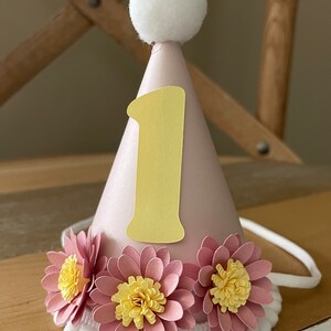 Daisy Party Hat Floral Birthday Party Hat First Birthday - Etsy