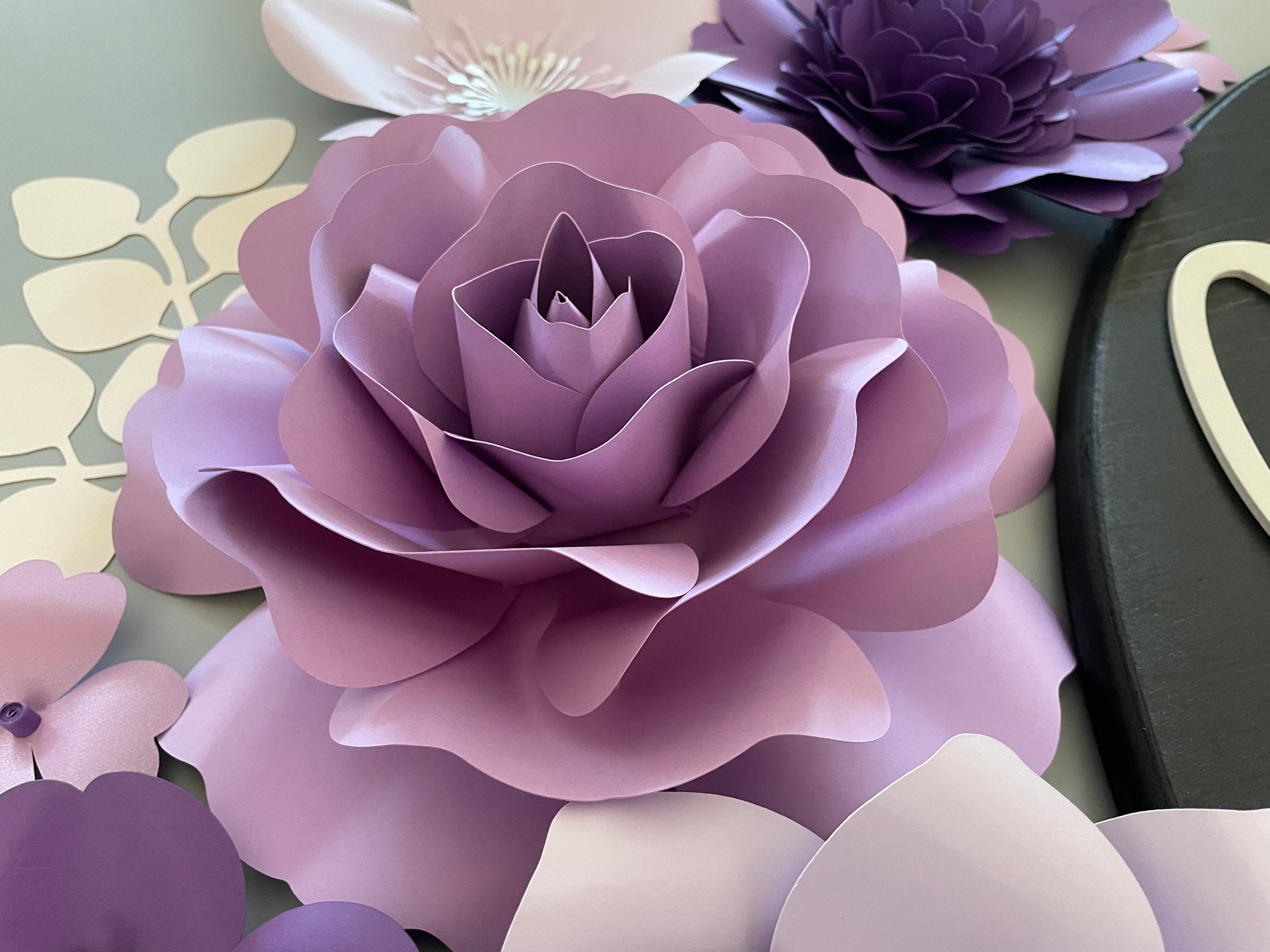 Purple Lilac Paper Flower Set Nursery Paper Flower Wall - Etsy