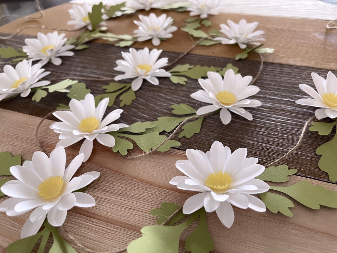 Daisy Paper Flower Garland, Nursery, Wedding Decor - Etsy