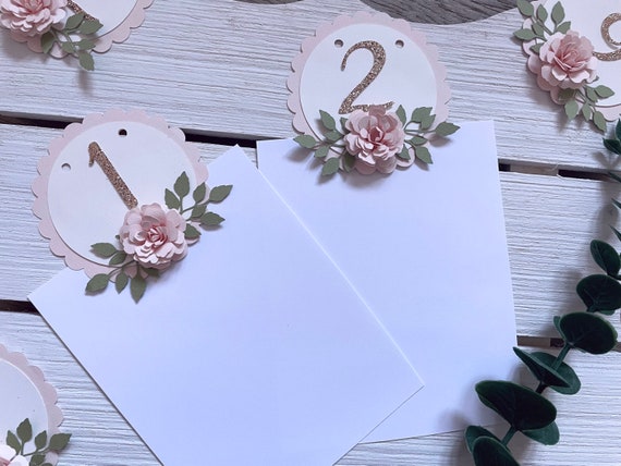 First Year Monthly Milestone Photo Banner Floral Banner | Etsy