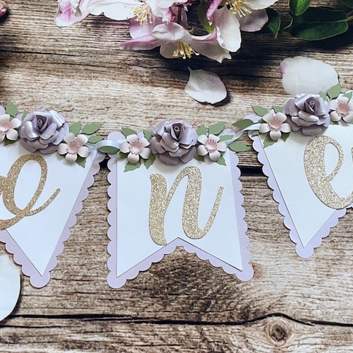 Blush 1st Birthday High Chair Banner ONE Banner Baby Girl - Etsy