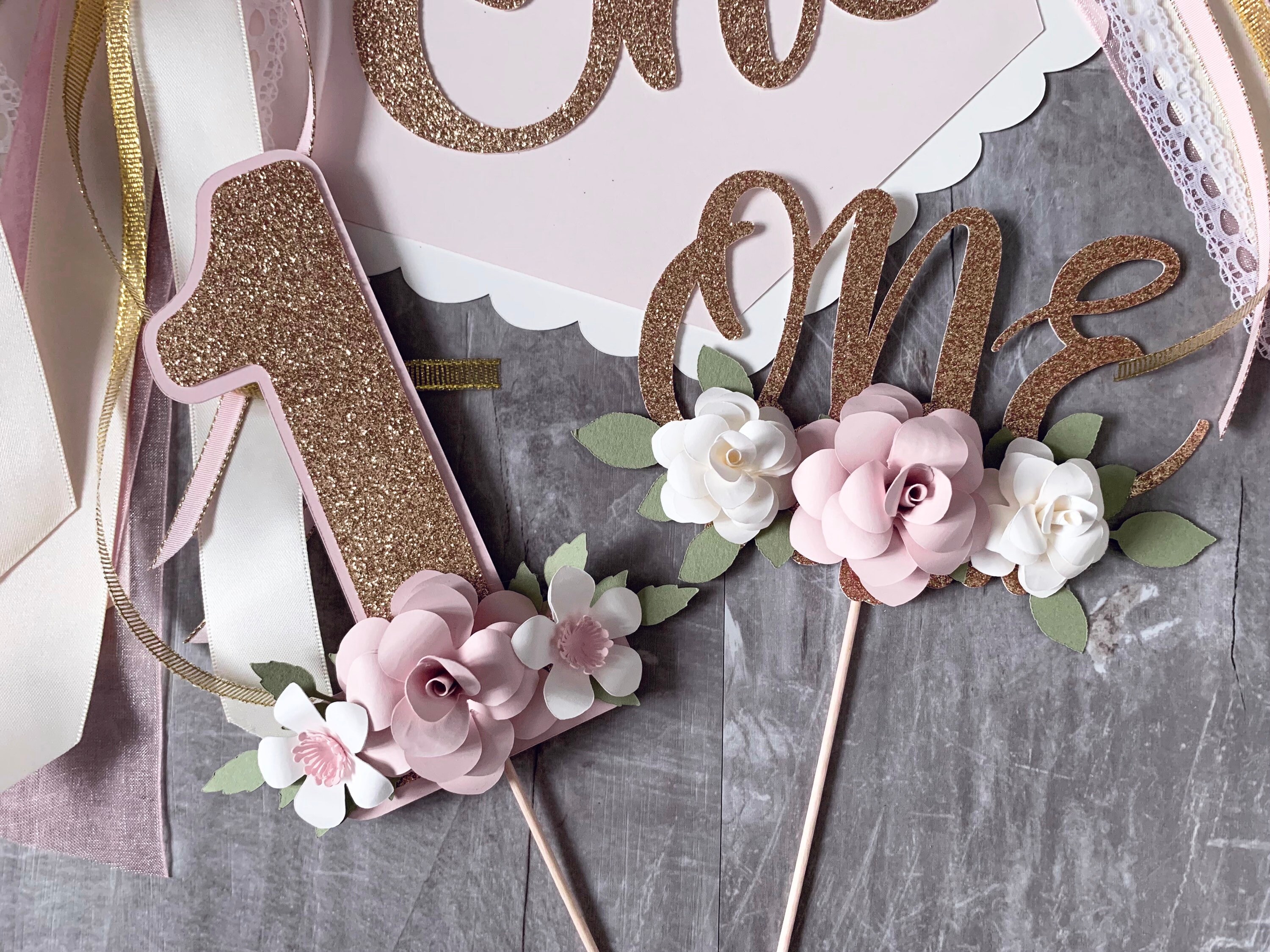 Blush 1st Birthday High Chair Banner ONE Banner Baby Girl - Etsy Canada