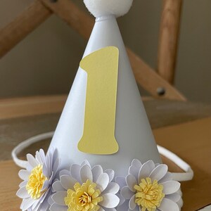 Daisy Party Hat, Floral Birthday Party Hat, First Birthday Hat, First ...