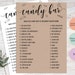 Candy Bar Match-up Baby Shower Game Printable Unique Baby | Etsy