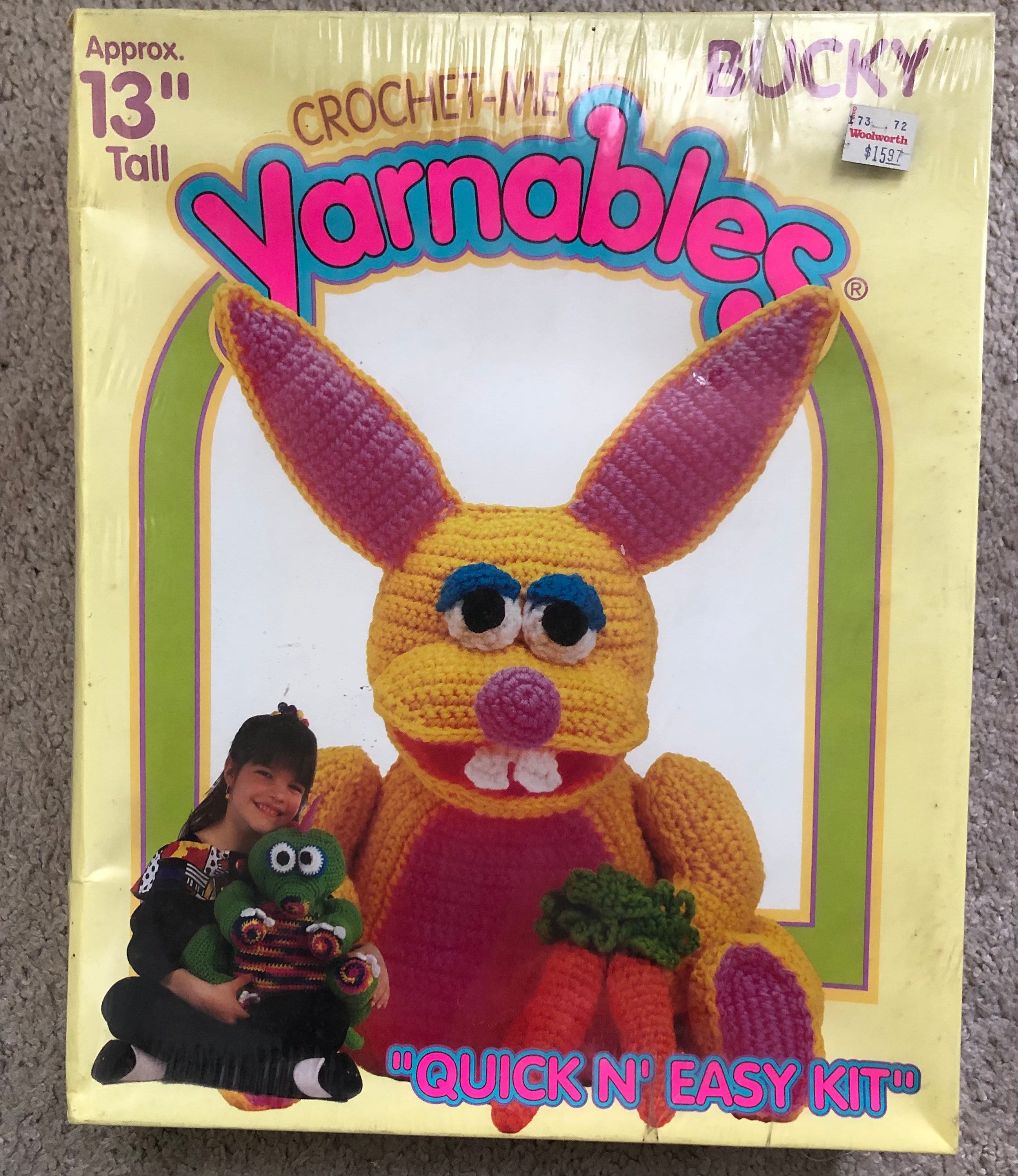 Crochet Me Yarnables Bucky Bunny 13” Doll Kit Crochet Fashion Doll ...