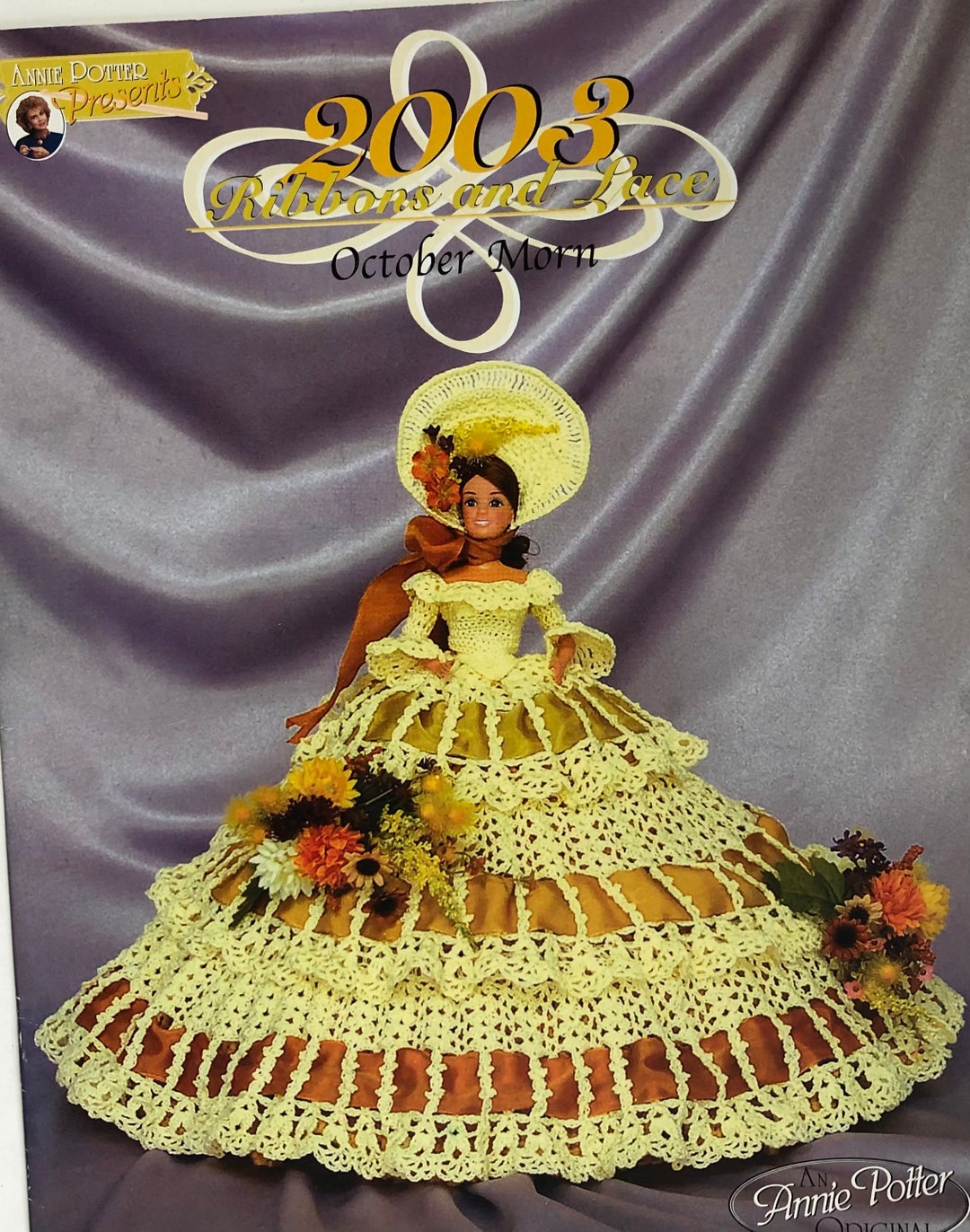 Annie's Attic Potter Crochet Bed Doll Pattern October Morn Ribbons and ...