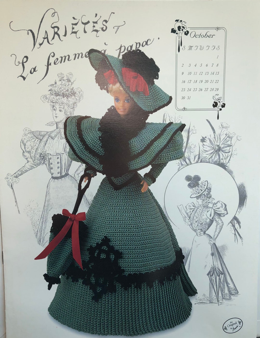 Annie's Attic Crochet Calendar Bed Doll Pattern Miss October 1994 ...