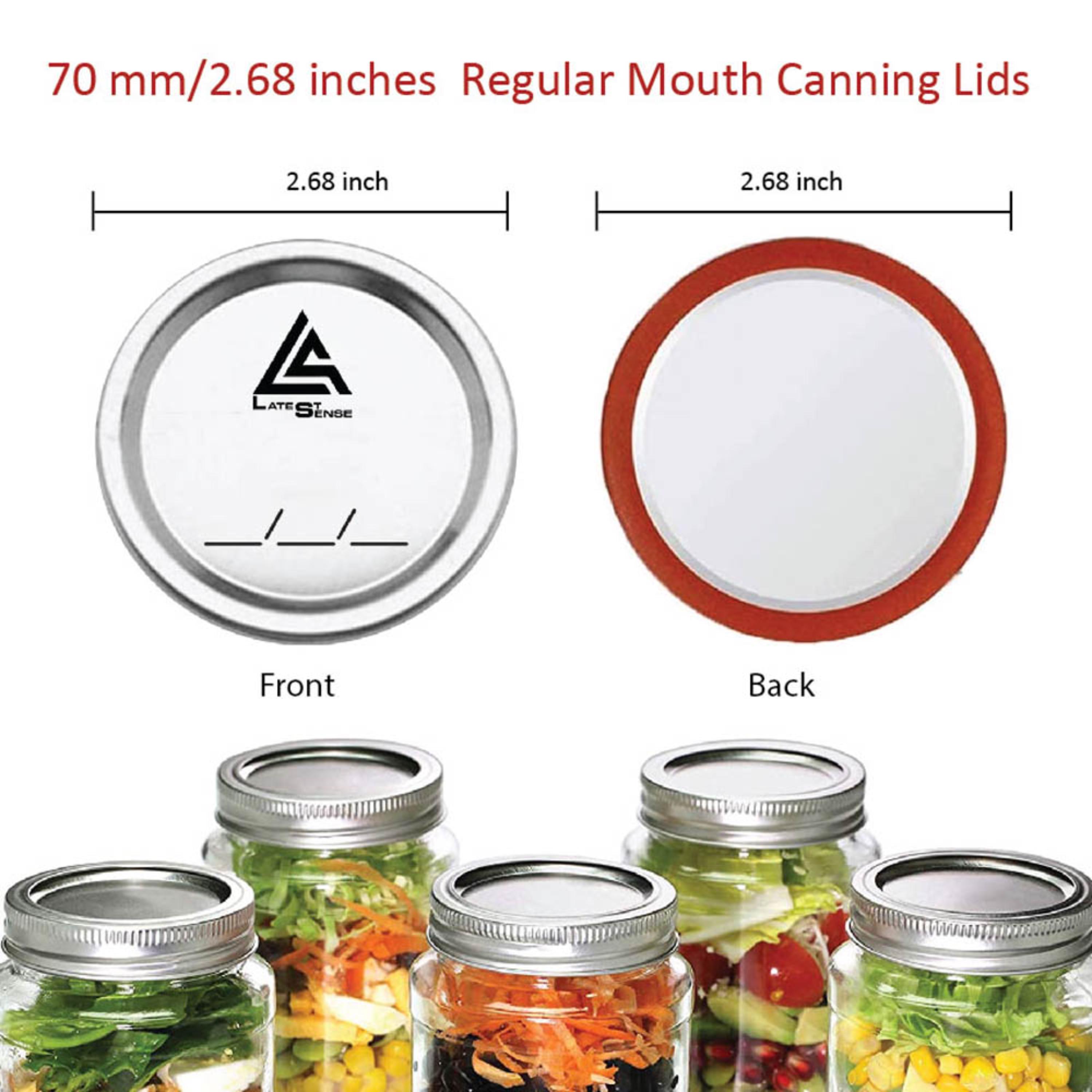 Regular Mouth Canning Lids 100-count , 70mm Split-type With Leak Proof ...