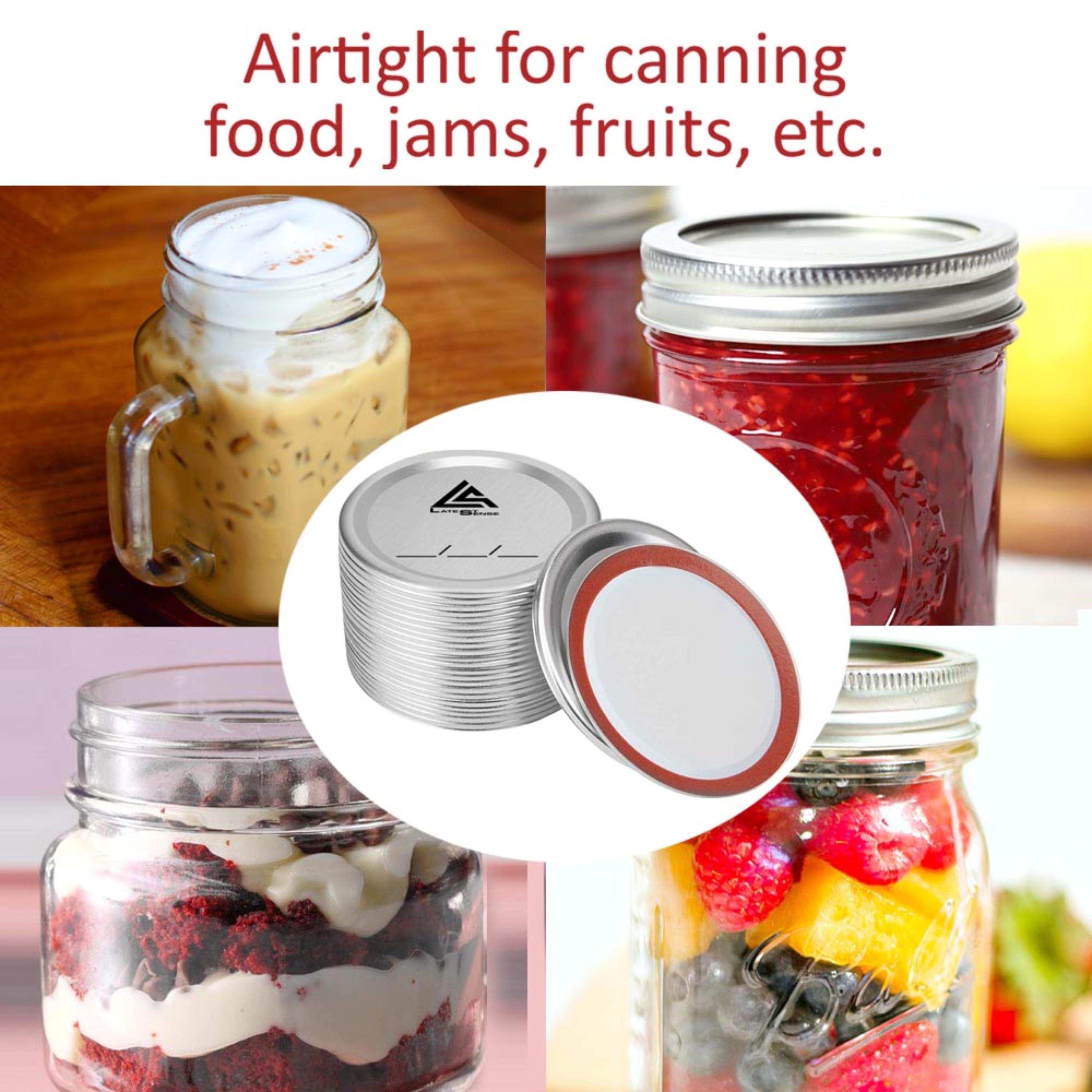 Regular Mouth Canning Lids 100-count , 70mm Split-type With Leak Proof ...