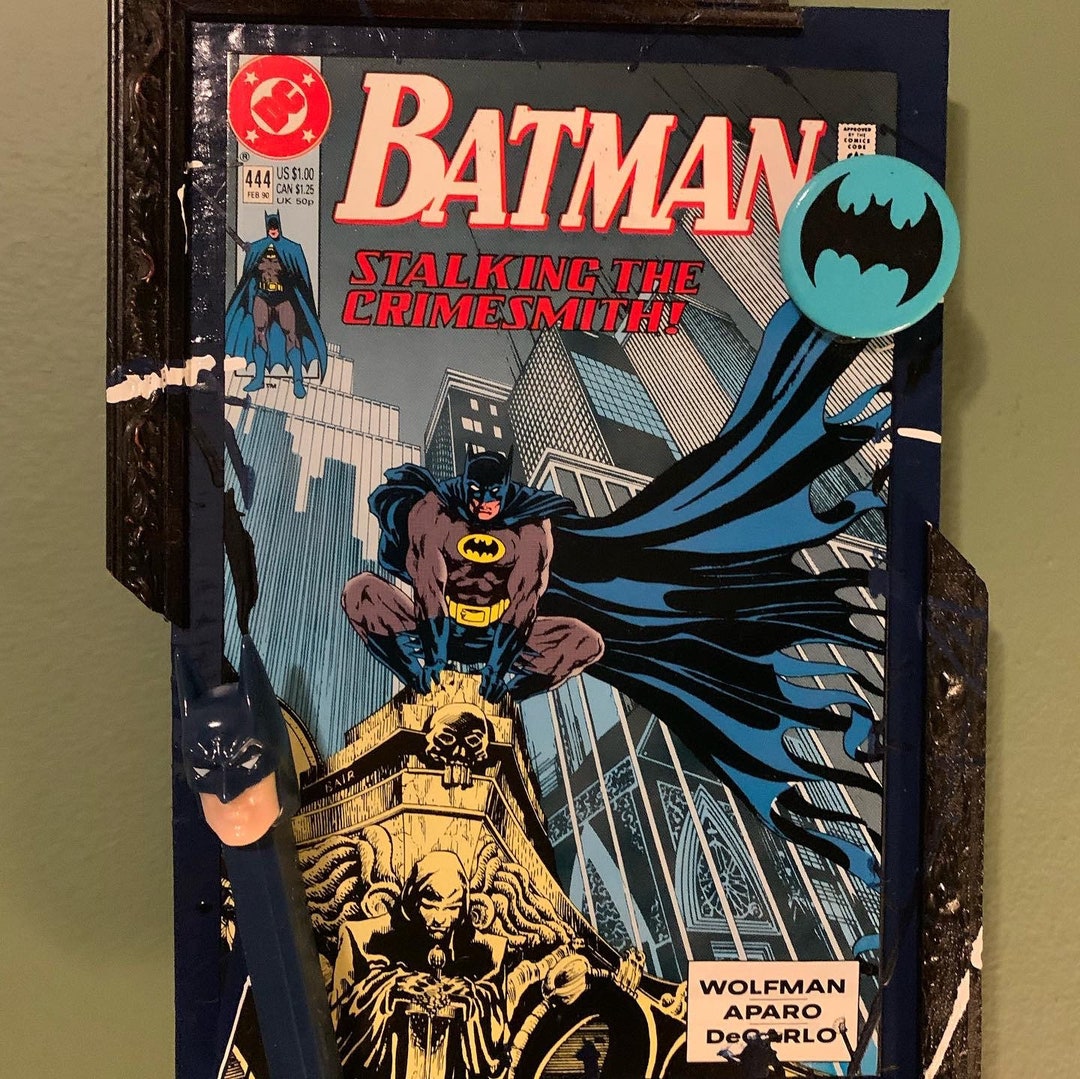 Batman 1994 Original Cover, Pez, Button Hand Embellished Memorabilia ...