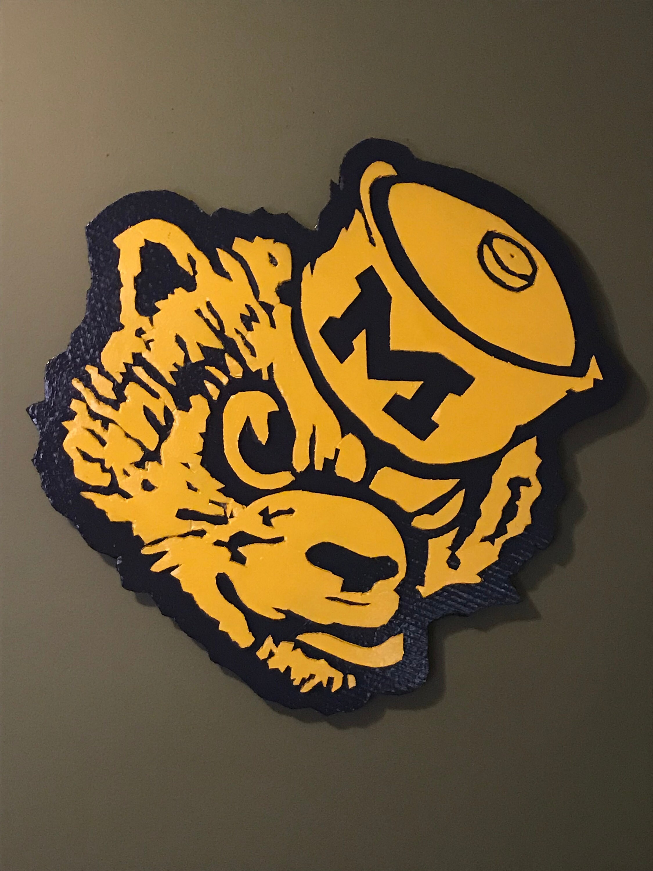 Michigan Classic Mascot Fan Art Authentic Bold Floating | Etsy