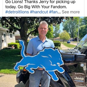 Detroit Lions Fan Art W/ LED Authentic - Bold - Floating - Fan Art ...