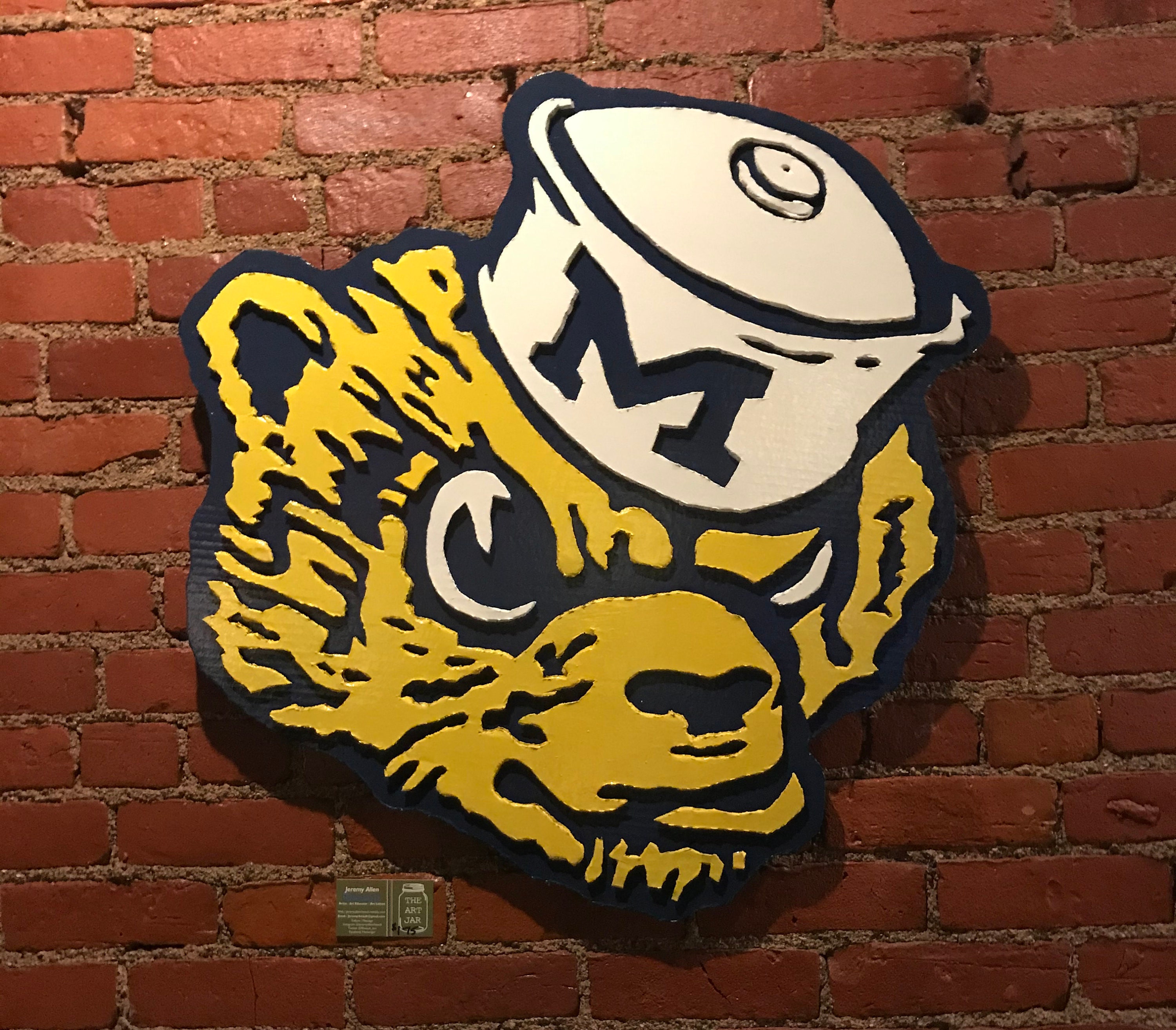 Michigan Classic Mascot Fan Art Authentic Bold Floating - Etsy